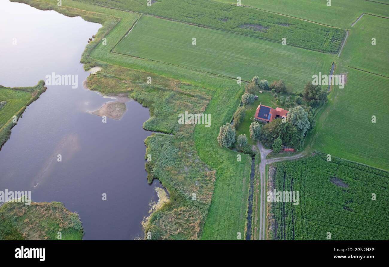 Agricultural landscape of Friesland, one of the northern provinces of ...