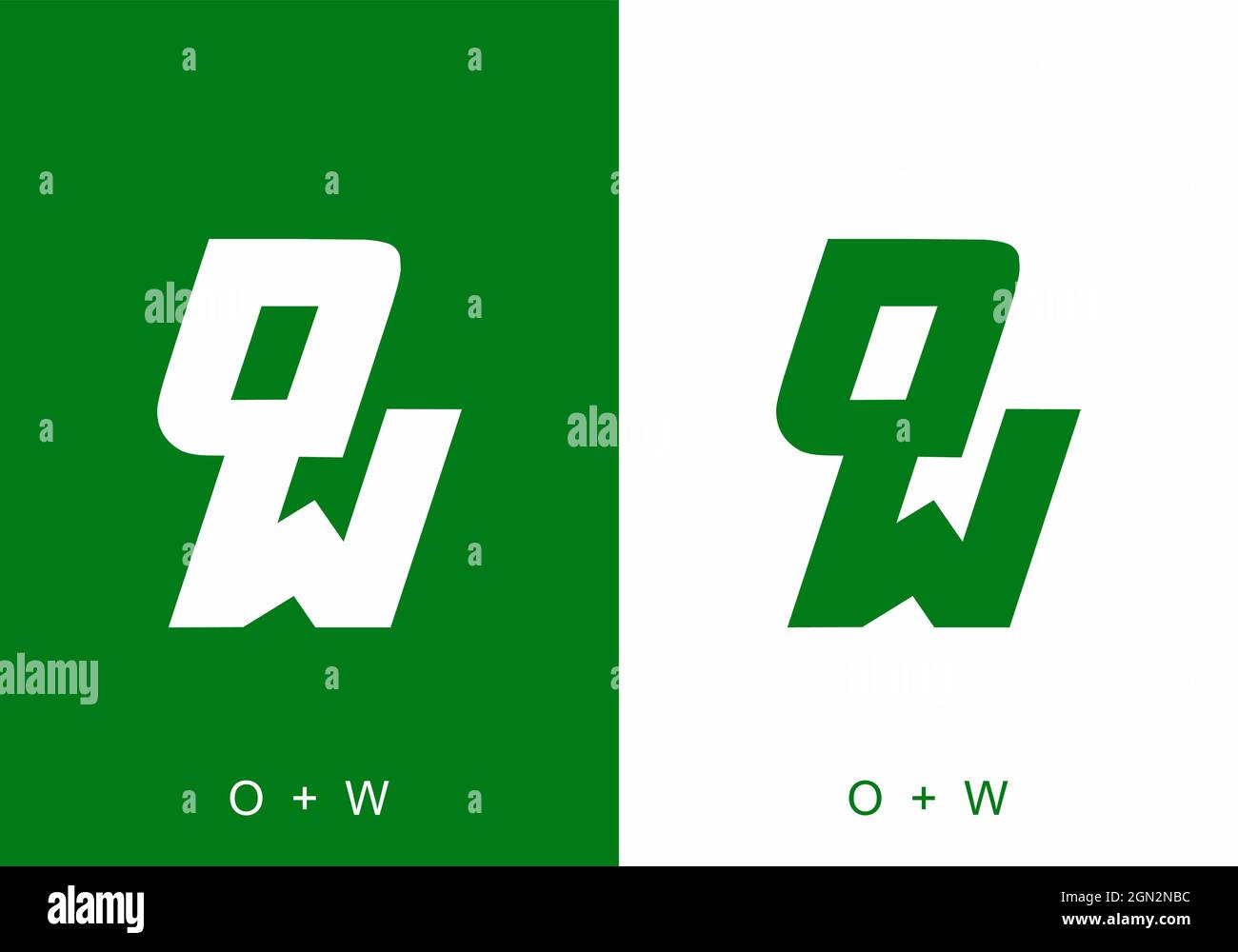 initial letter text of OW design Stock Vector Image & Art - Alamy