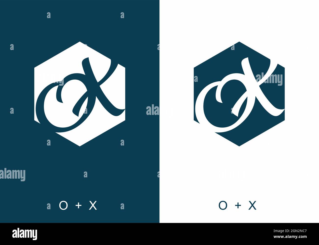 initial letter text of OX design Stock Vector Image & Art - Alamy
