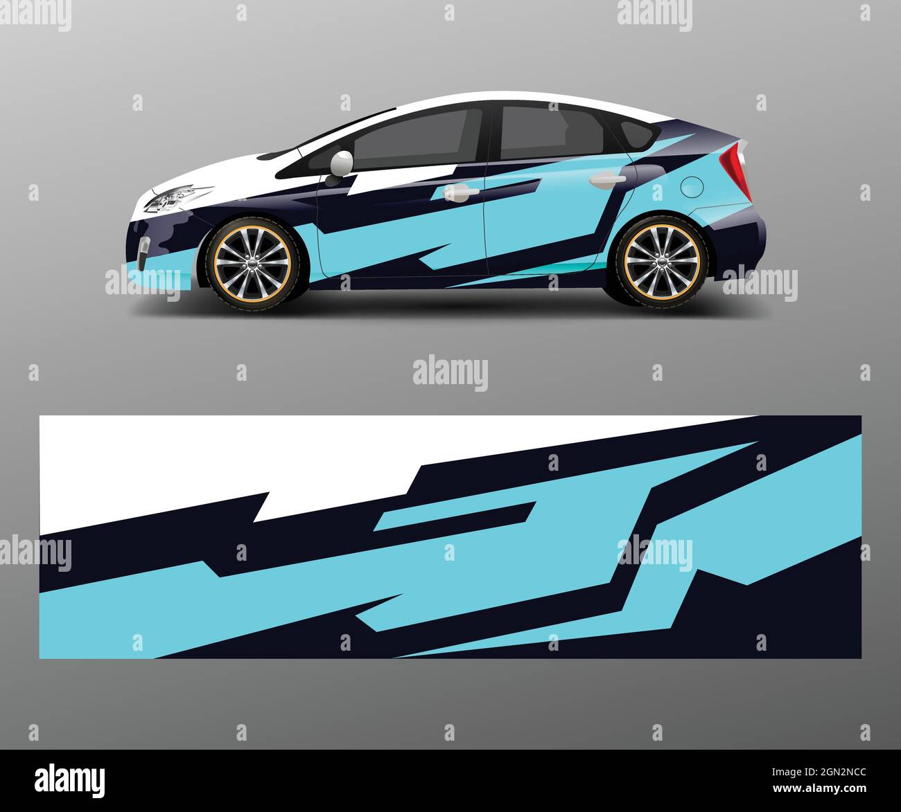 Car decal graphic vector wrap vinyl sticker. Graphic abstract wave ...