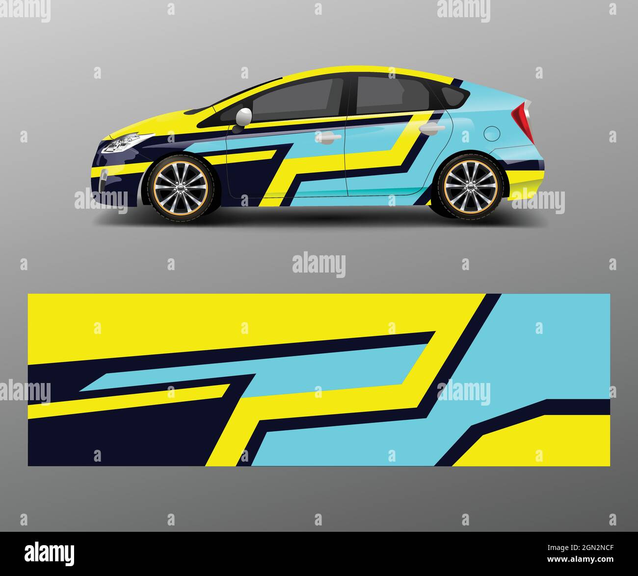 Car decal graphic vector wrap vinyl sticker. Graphic abstract wave ...