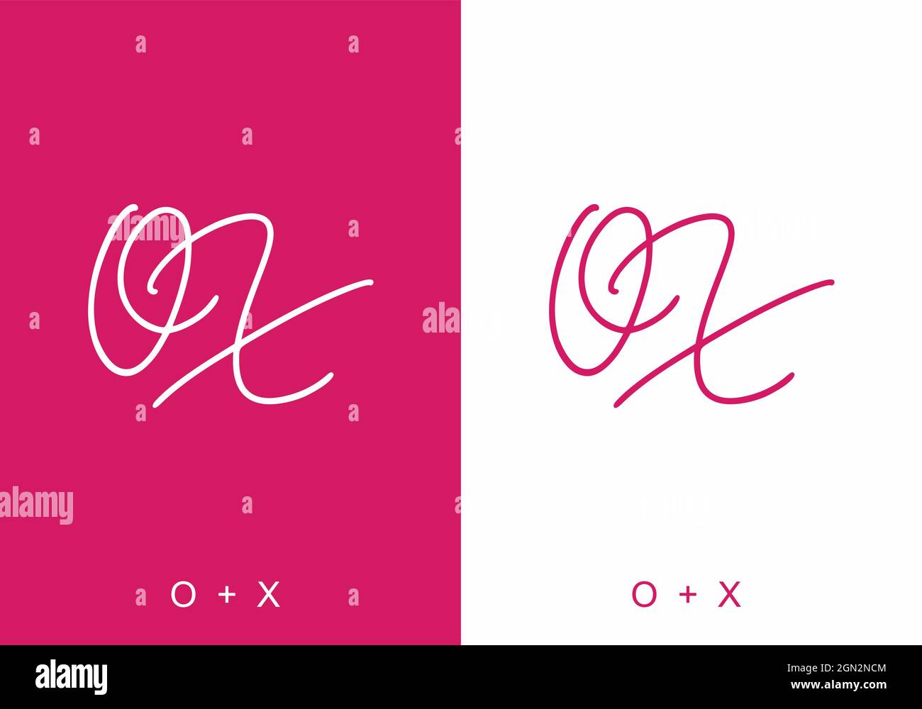 initial letter text of OX design Stock Vector Image & Art - Alamy