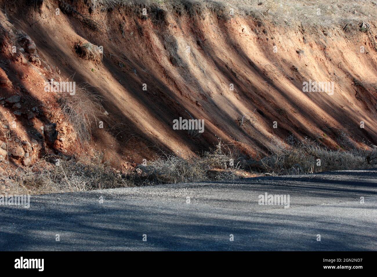 soil erosion by the roadside Stock Photo - Alamy