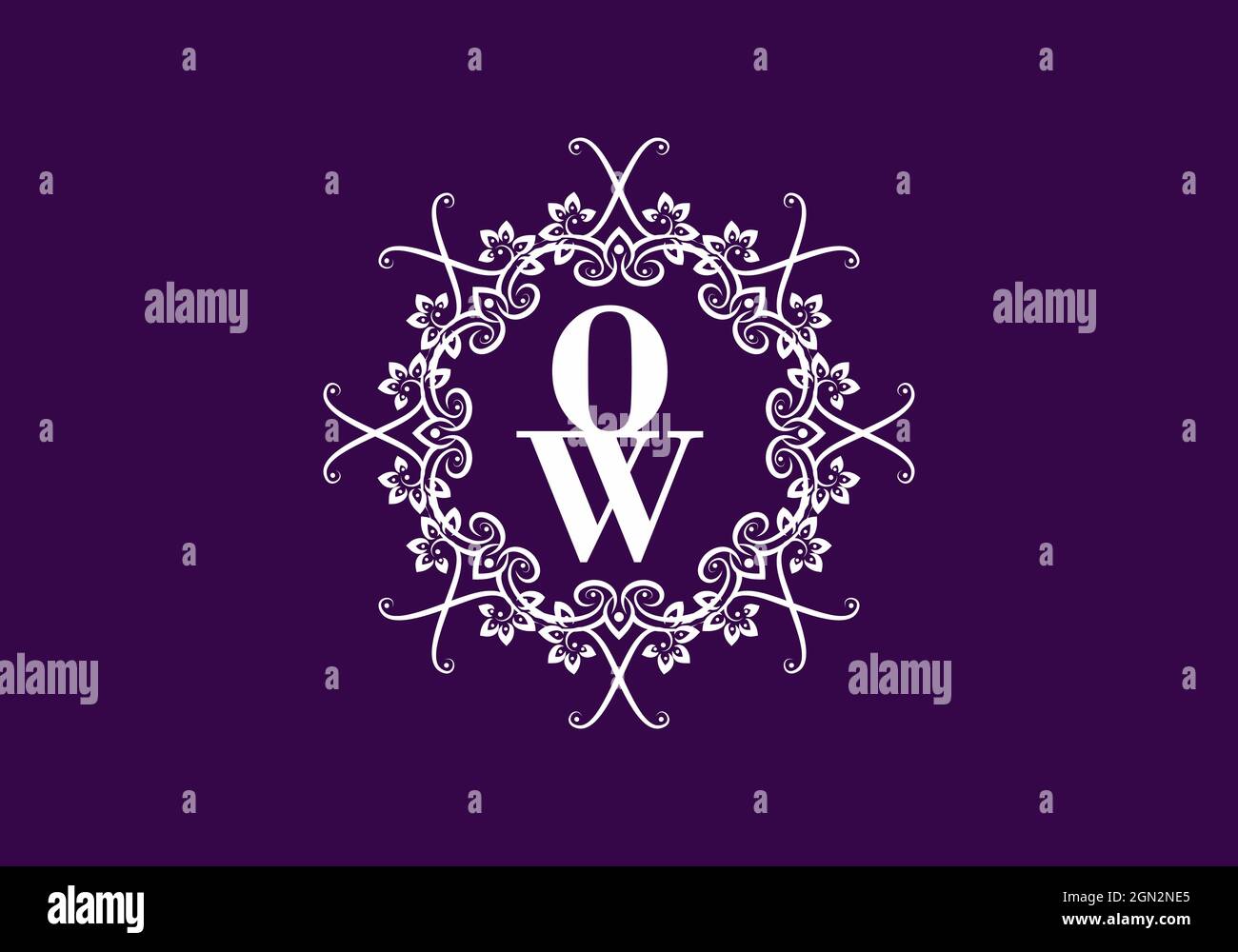 initial letter text of OW design Stock Vector Image & Art - Alamy