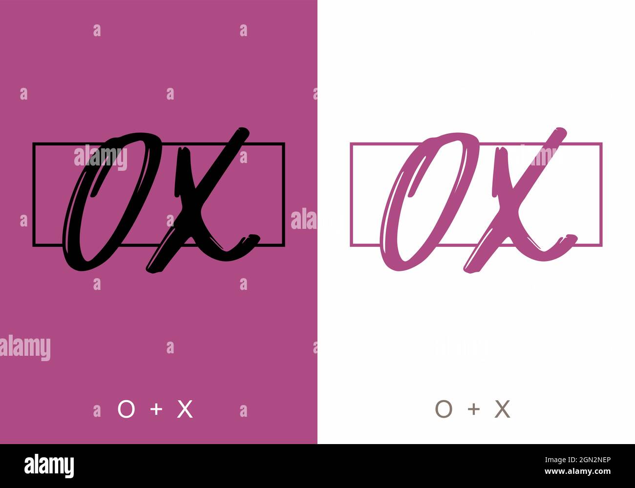 initial letter text of OX design Stock Vector Image & Art - Alamy