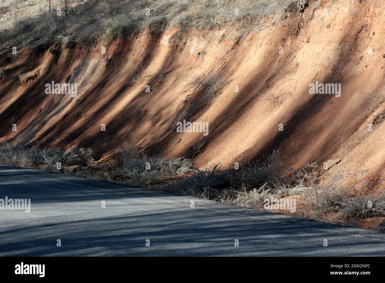 soil erosion by the roadside Stock Photo - Alamy