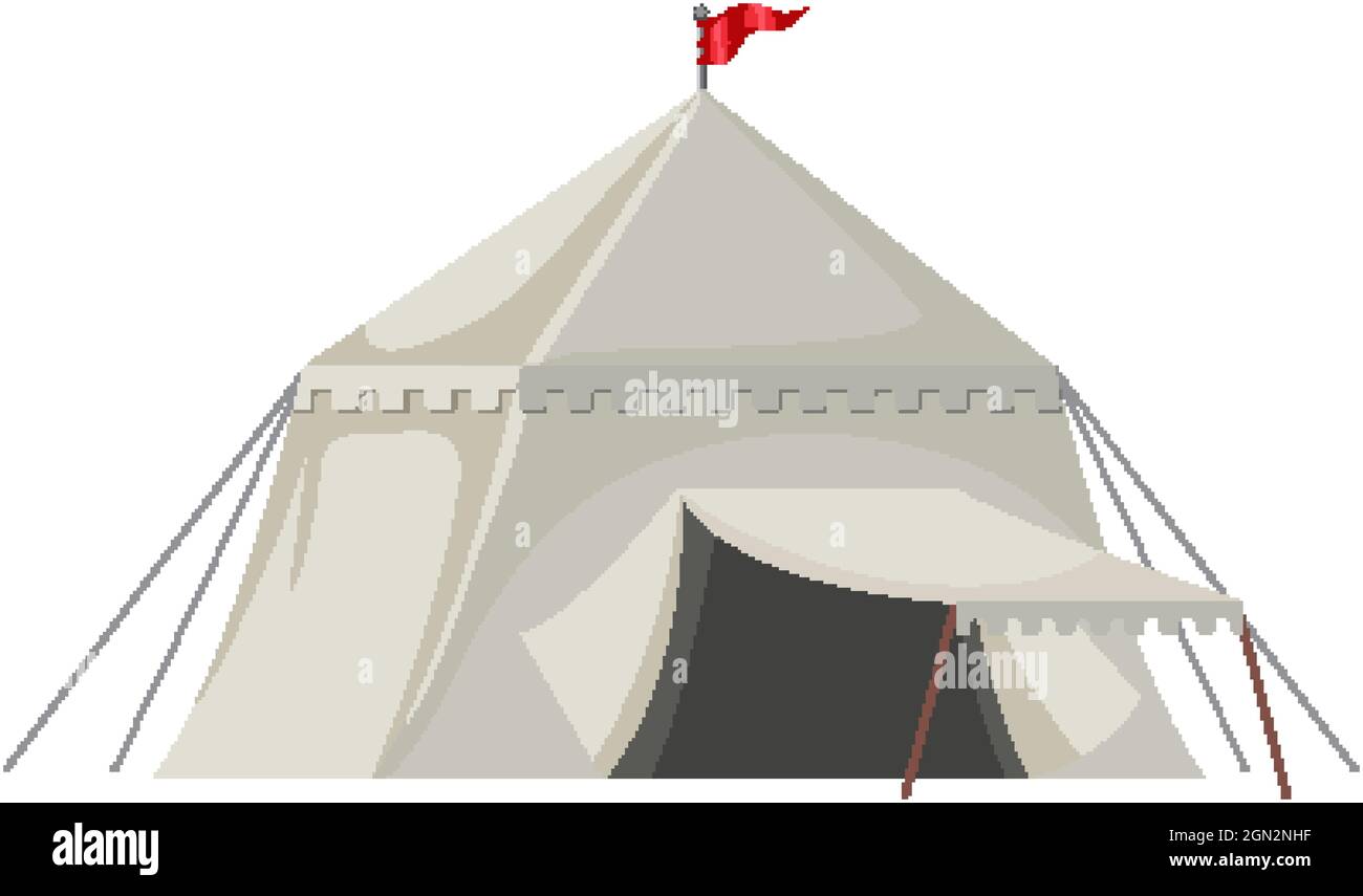 White medieval tent isolated illustration Stock Vector Image & Art - Alamy