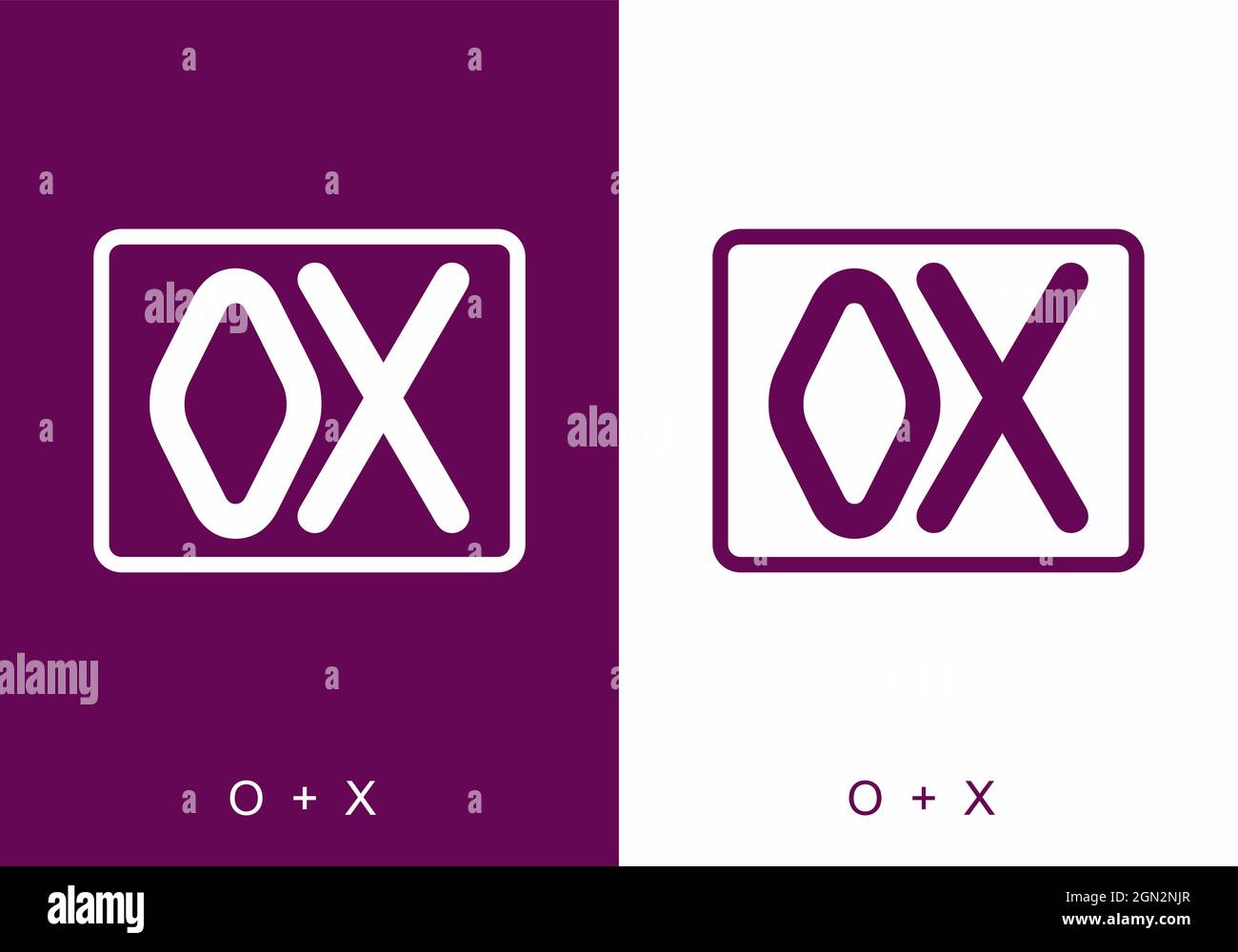 initial letter text of OX design Stock Vector Image & Art - Alamy