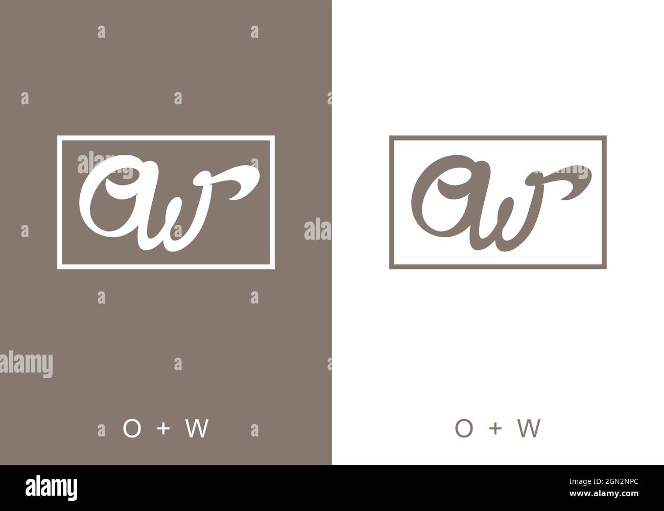 initial letter text of OW design Stock Vector Image & Art - Alamy
