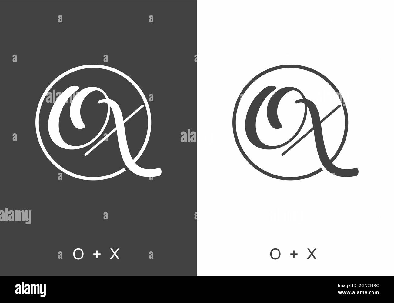 initial letter text of OX design Stock Vector Image & Art - Alamy