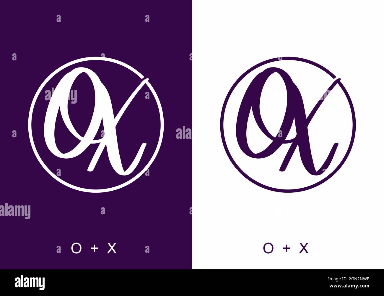 initial letter text of OX design Stock Vector Image & Art - Alamy