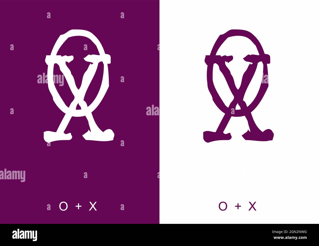 initial letter text of OX design Stock Vector Image & Art - Alamy