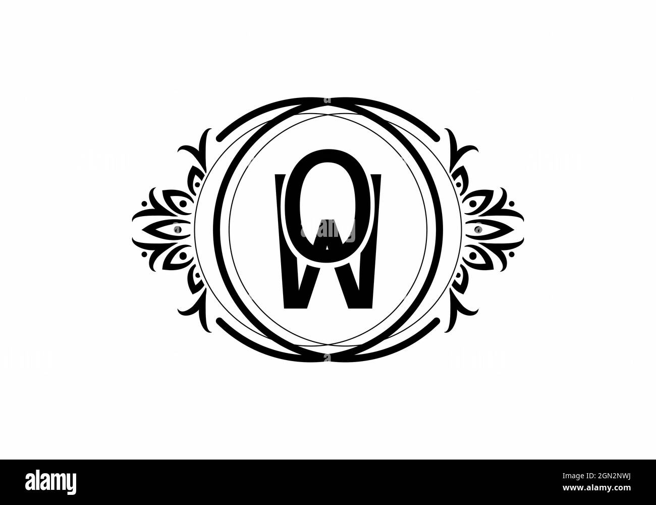 initial letter text of OW design Stock Vector Image & Art - Alamy