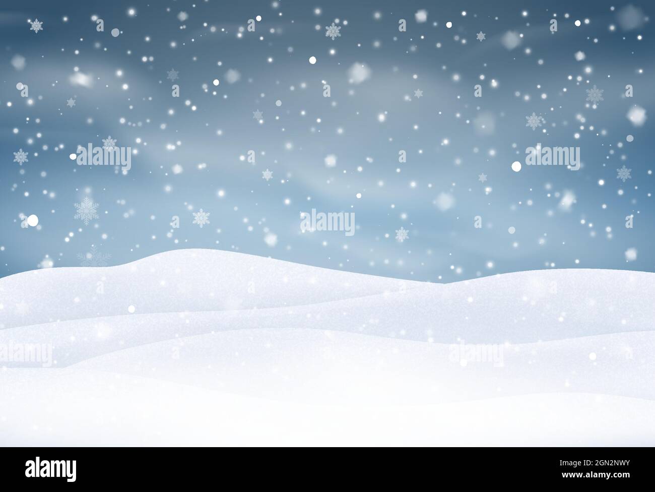 Vector snowfall isolated. Winter background. Snow overlay. Snowflakes ...