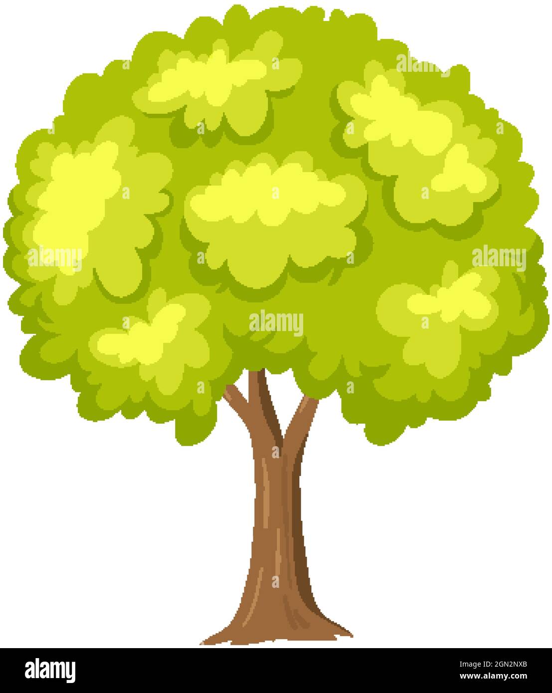 Simple tree on white background illustration Stock Vector Image & Art ...