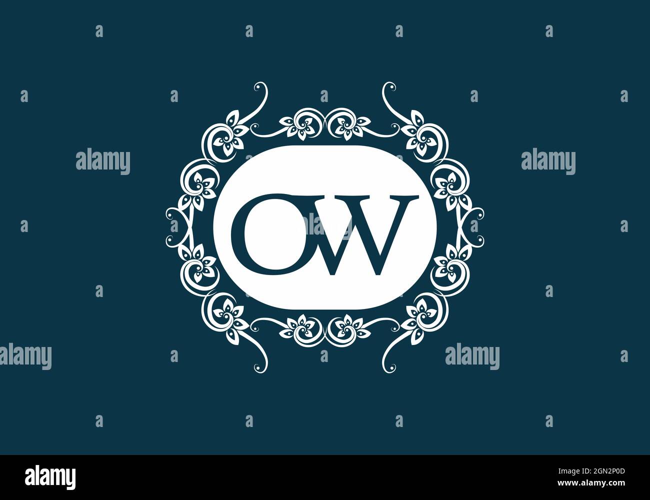 initial letter text of OW design Stock Vector Image & Art - Alamy