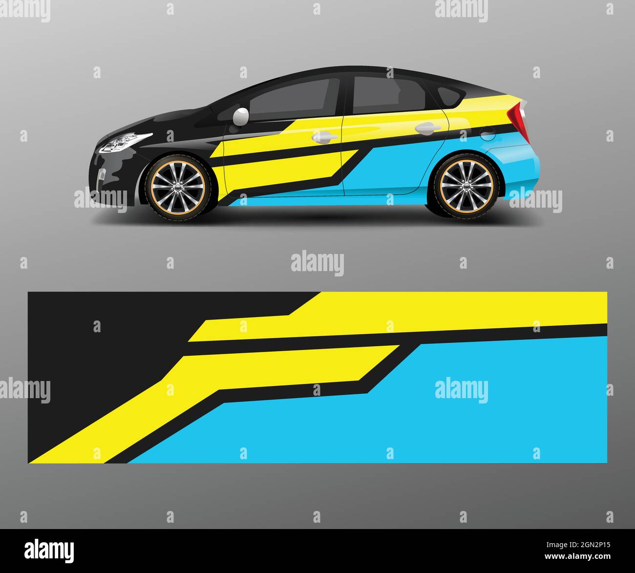 Company branding Car decal wrap design vector. Graphic abstract shapes ...