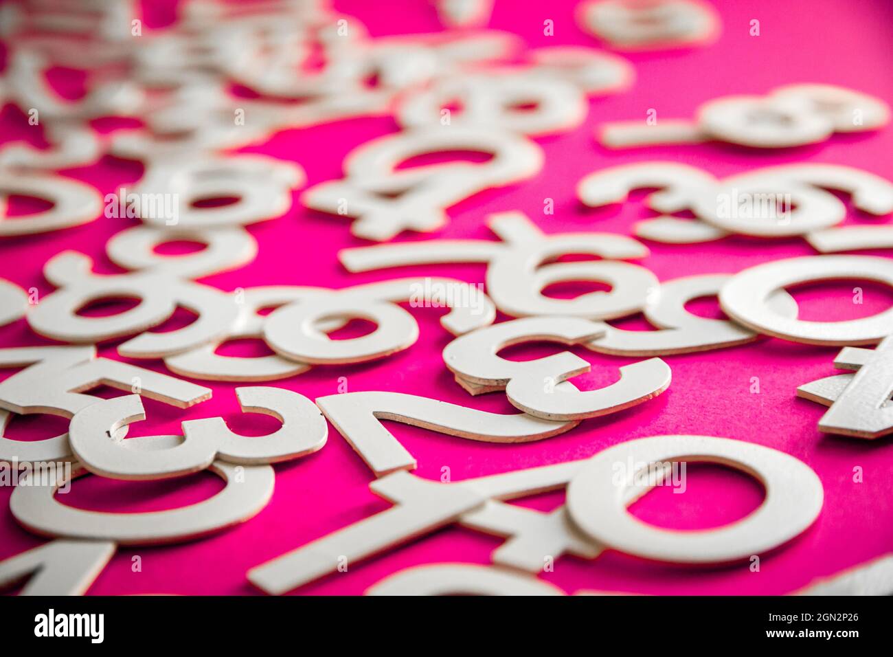 Mathematics background made with solid numbers on a board. Isolated on ...