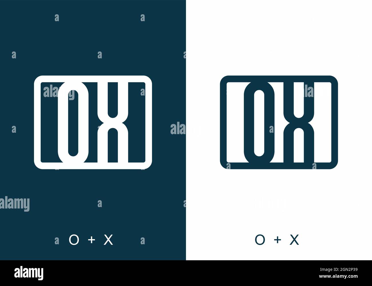 initial letter text of OX design Stock Vector Image & Art - Alamy