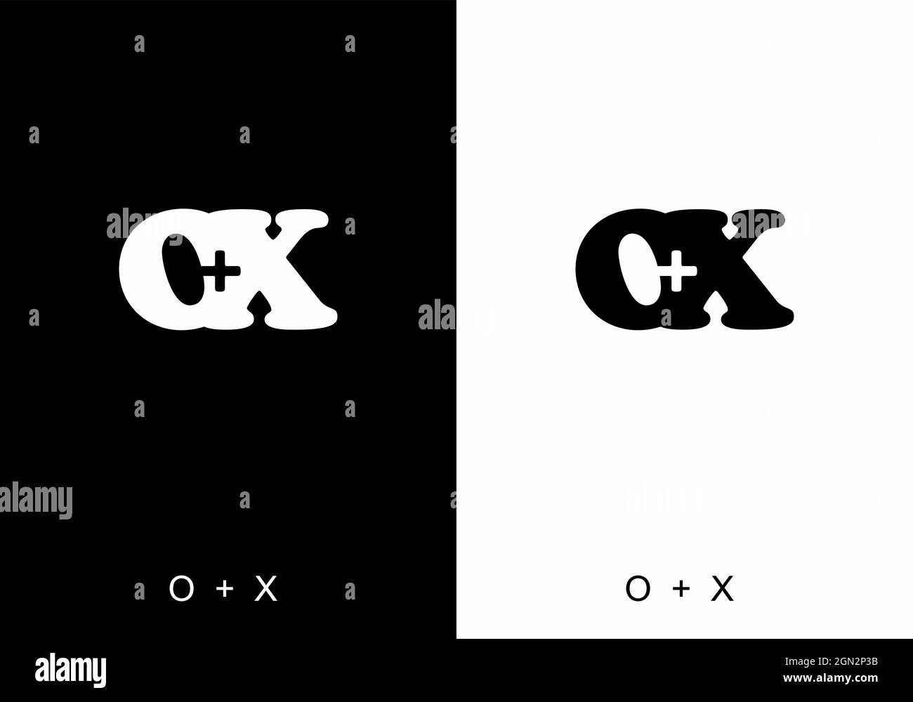 initial letter text of OX design Stock Vector Image & Art - Alamy