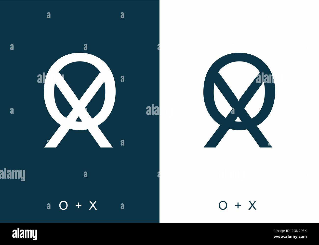 initial letter text of OX design Stock Vector Image & Art - Alamy