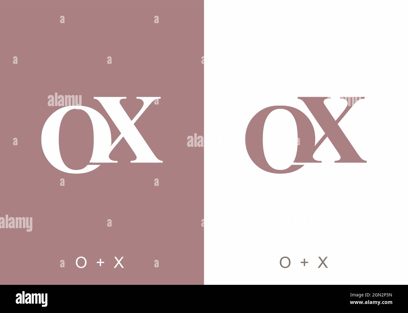 initial letter text of OX design Stock Vector Image & Art - Alamy