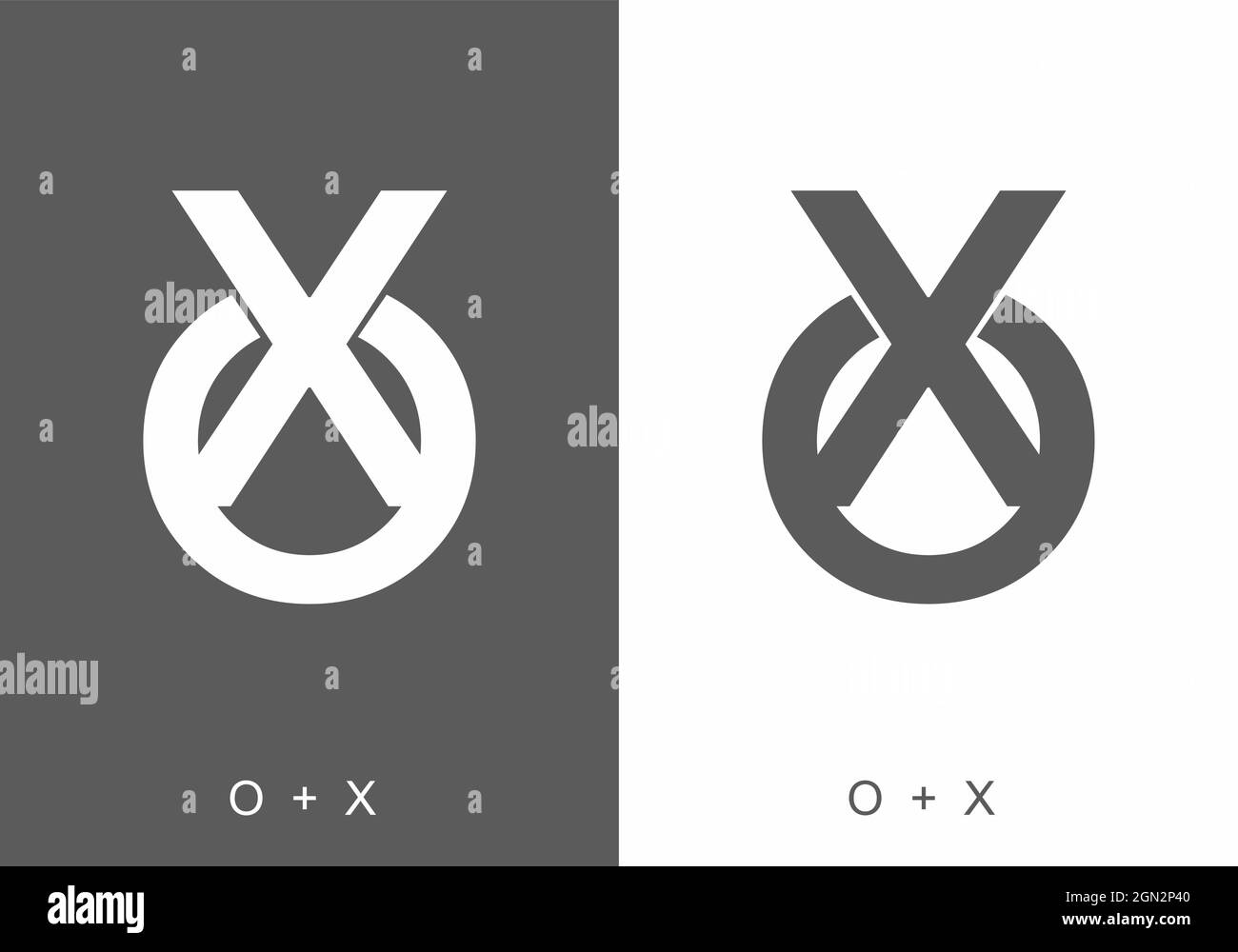 initial letter text of OX design Stock Vector Image & Art - Alamy