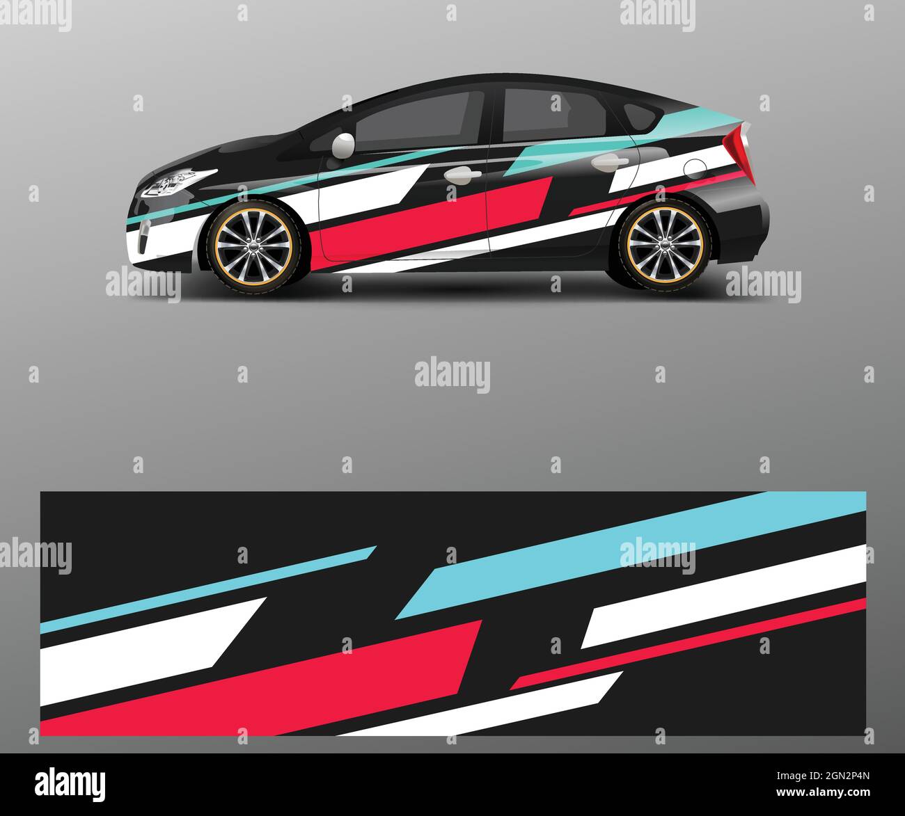 Car decal vector, graphic abstract racing designs for vehicle Sticker ...