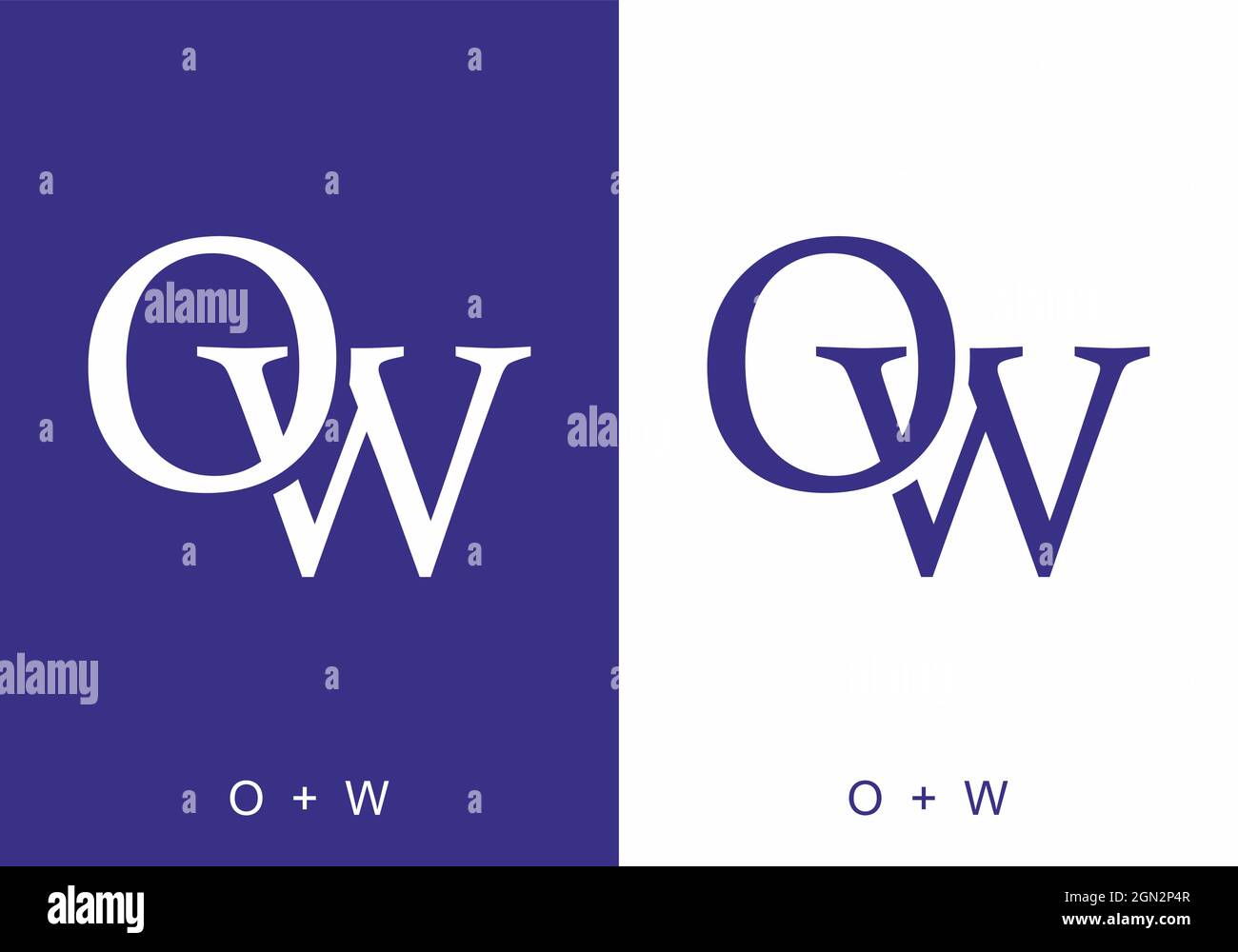 initial letter text of OW design Stock Vector Image & Art - Alamy