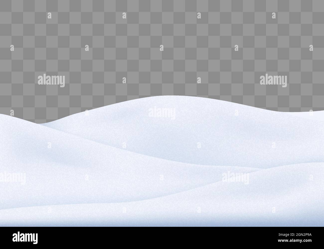 Snowy landscape isolated. Vector winter background with snowy hills ...