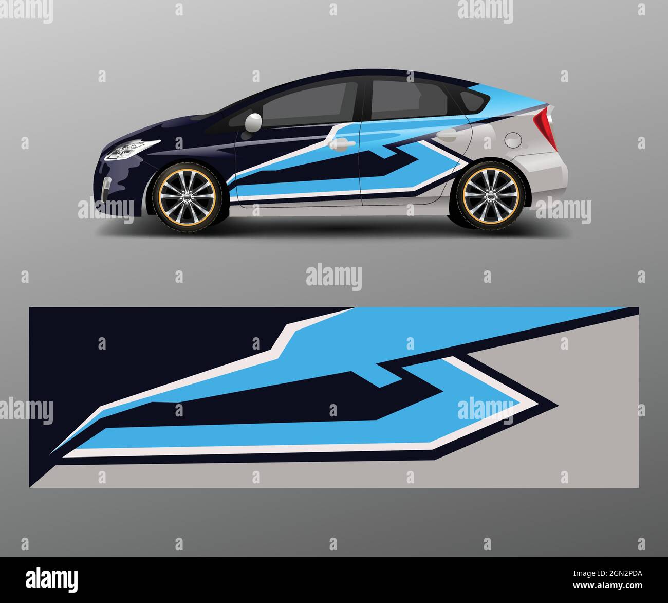 Car decal graphic vector wrap vinyl sticker. Graphic abstract wave ...