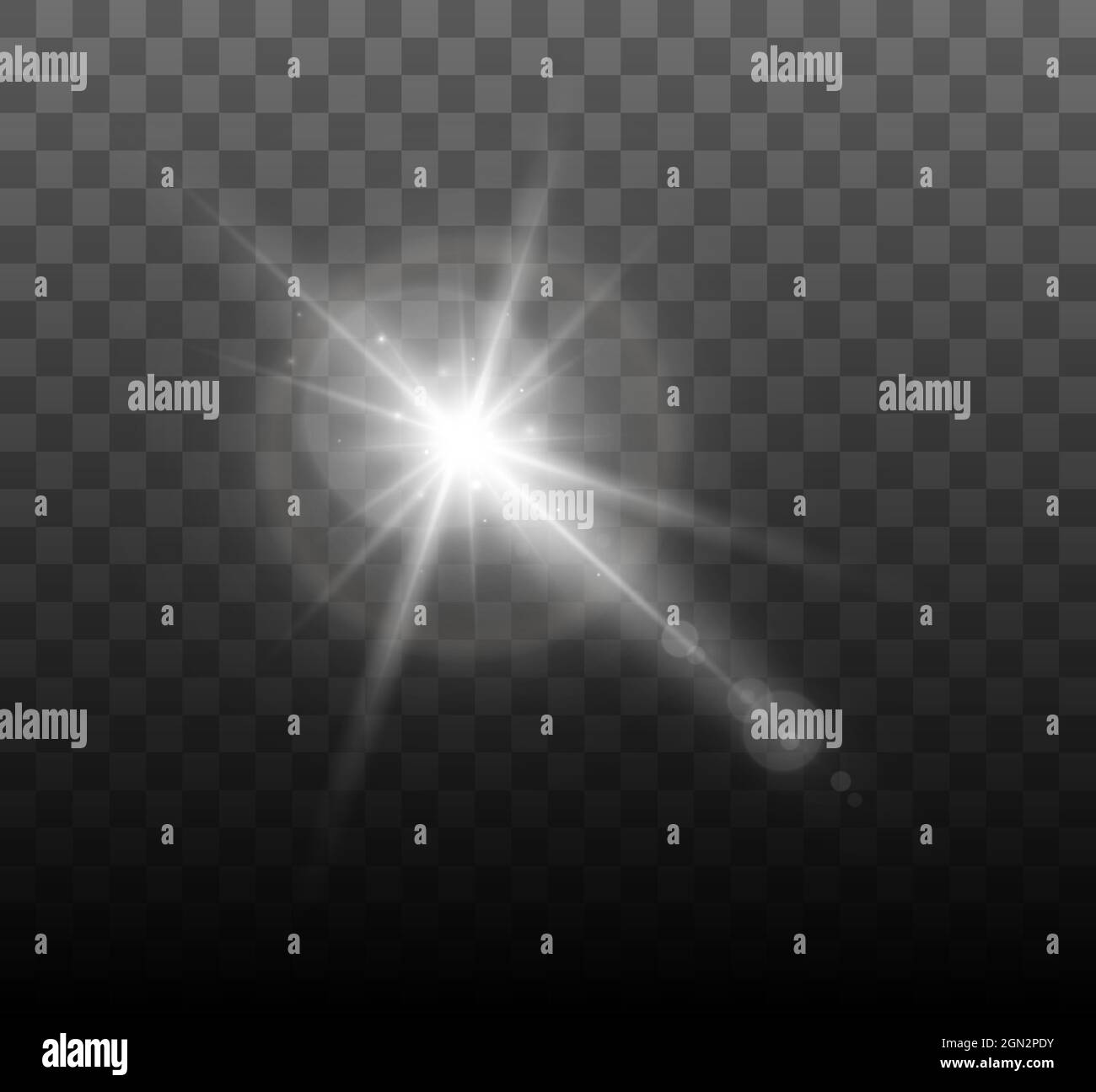 Lens flare vector illustration. Glowing spark light effect isolated on ...