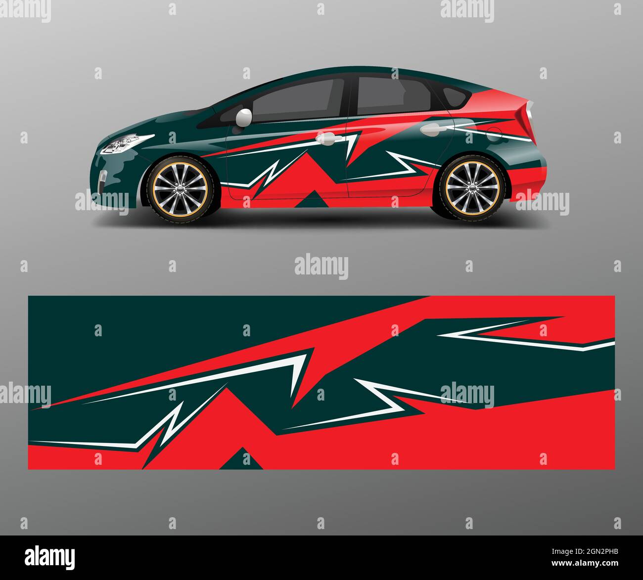 Car decal vector, graphic abstract racing designs for vehicle Sticker ...