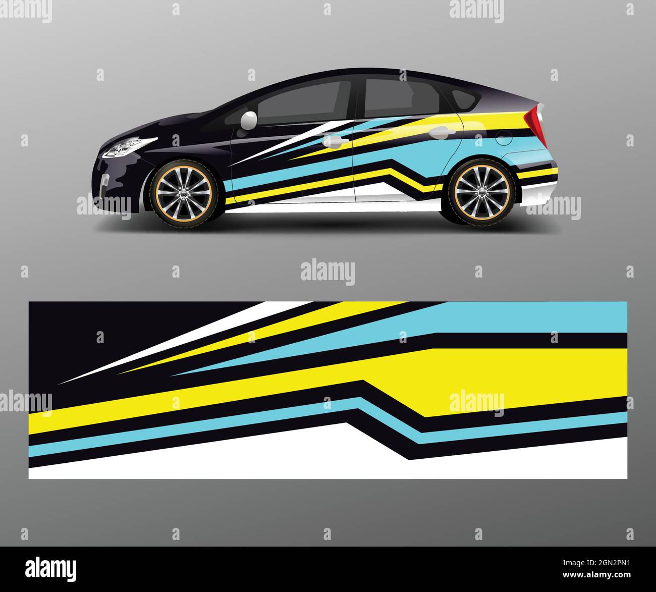 Car decal graphic vector wrap vinyl sticker. Graphic abstract wave ...