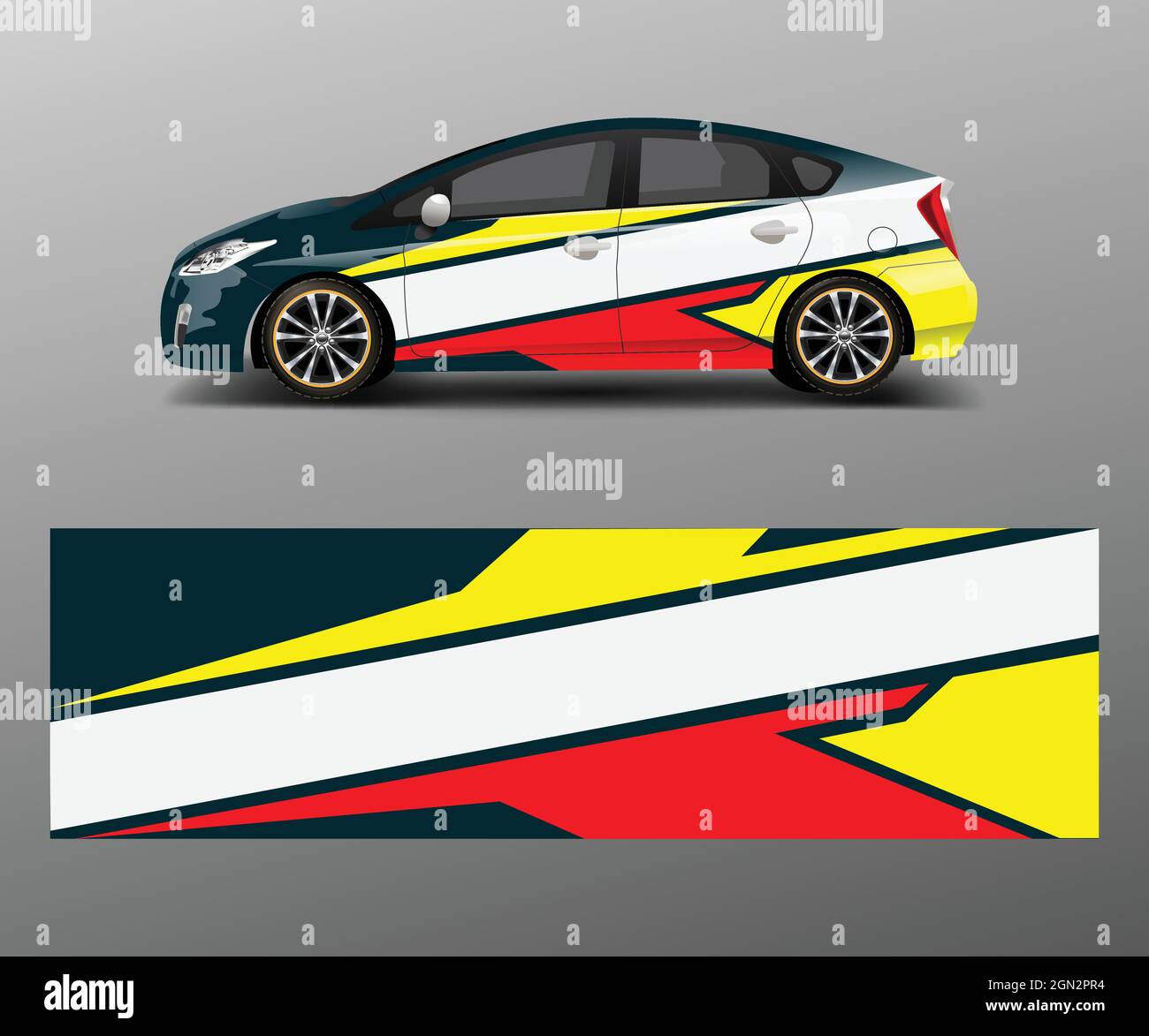 Car decal vector, graphic abstract racing designs for vehicle Sticker ...
