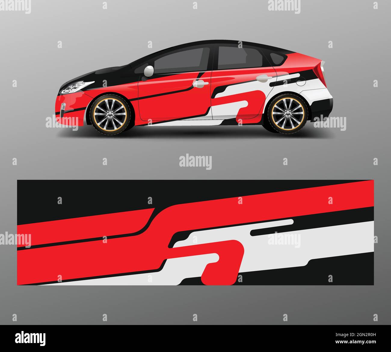 Car decal graphic vector wrap vinyl sticker. Graphic abstract wave ...