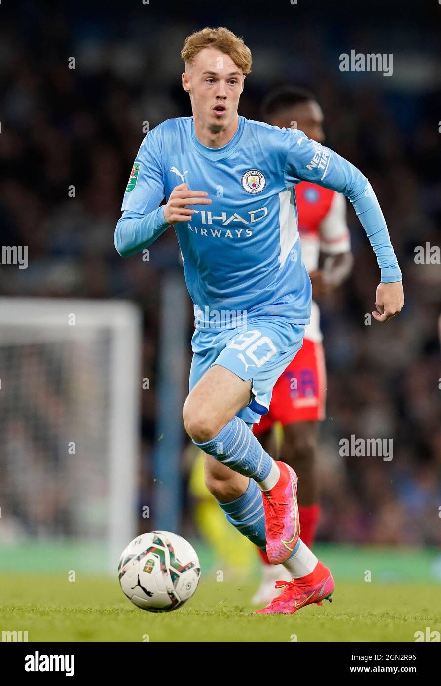 Manchester, UK. 21st Sep, 2021. Cole Palmer of Manchester City during ...
