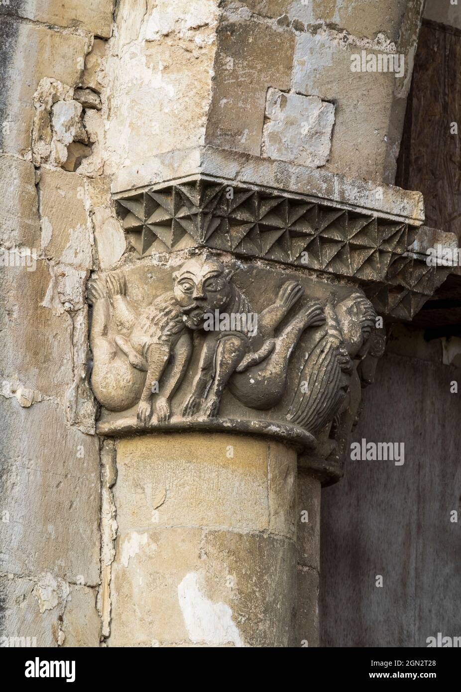 Roman ruins of St-Etienne church, Marans, Charente Maritime, France ...