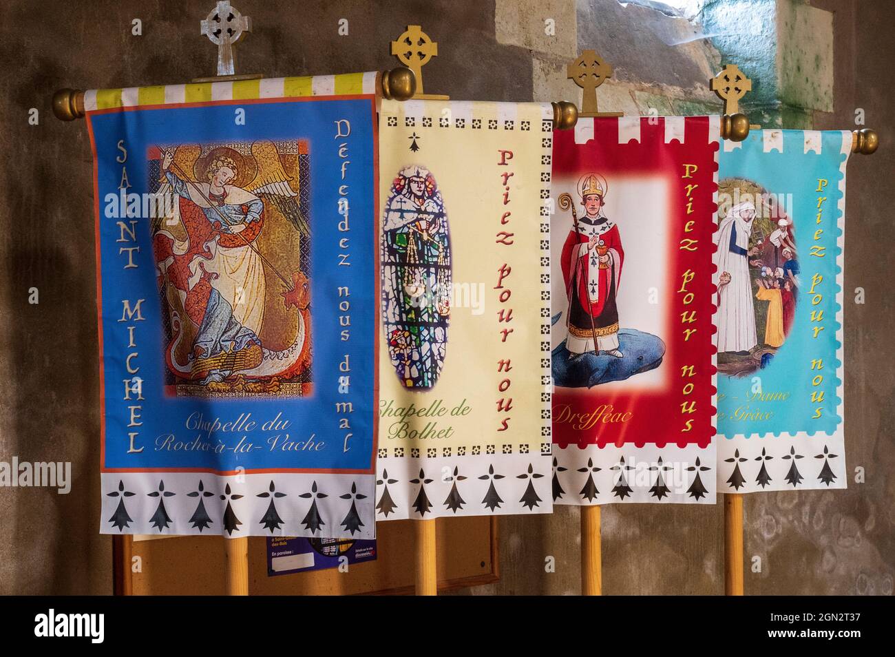 Catholic procession banner hi-res stock photography and images - Alamy