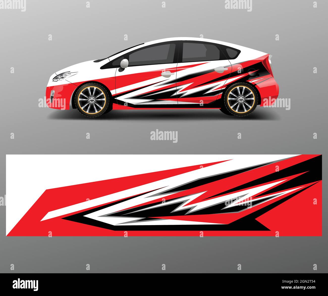 Car decal vector, graphic abstract racing designs for vehicle Sticker ...