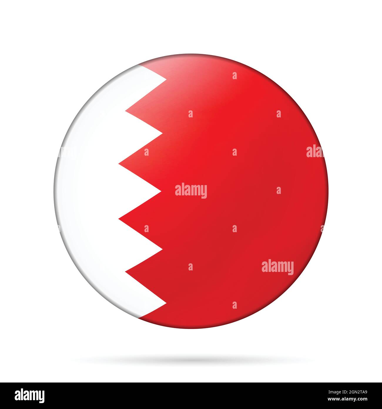 Glass light ball with flag of Bahrain. Round sphere, template icon ...