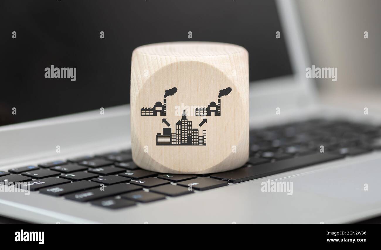 Wooden block with symbol of bpo concept on laptop keyboard Stock Photo ...