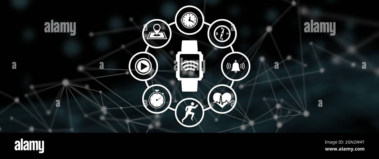 Illustration of a wearable technology concept Stock Photo - Alamy