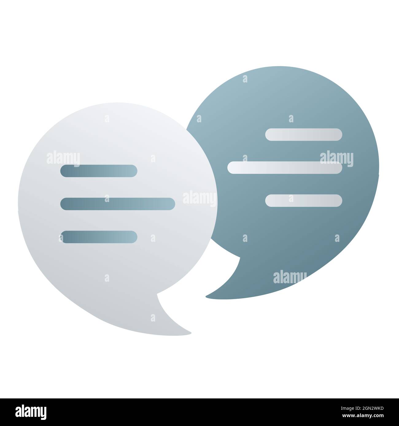 dialogue chat communication single isolated icon with smooth style ...