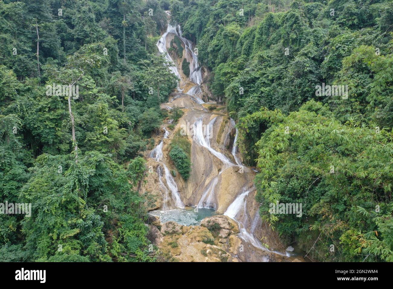 Nice Nam Pau waterfall in Ha Giang province northern Vietnam Stock ...