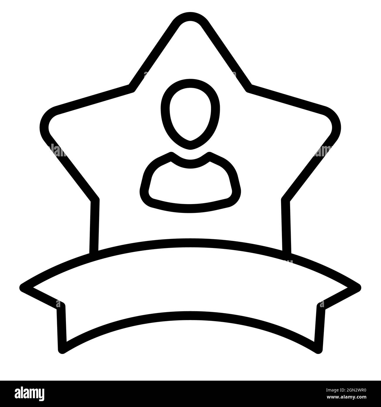 reputation star talent rating single isolated icon with outline style ...
