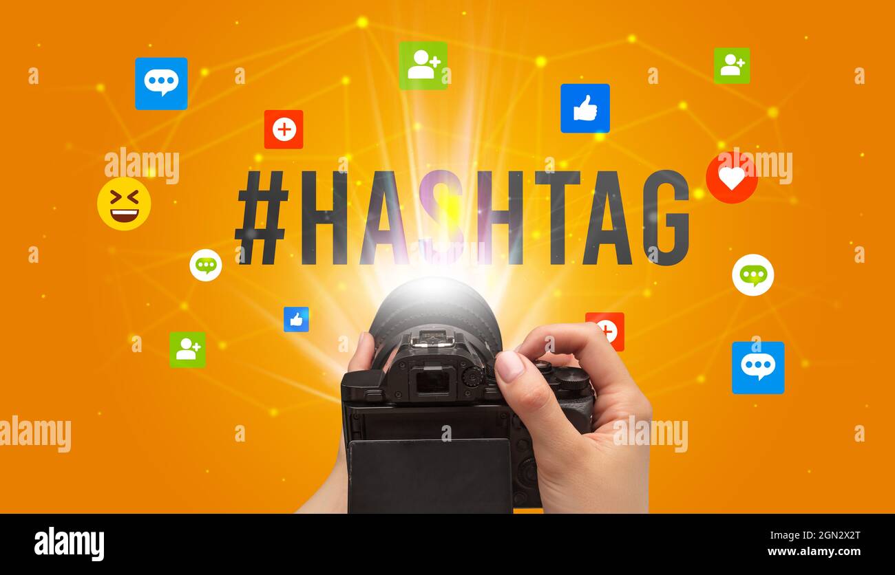 Using camera to capture social media content concept Stock Photo - Alamy