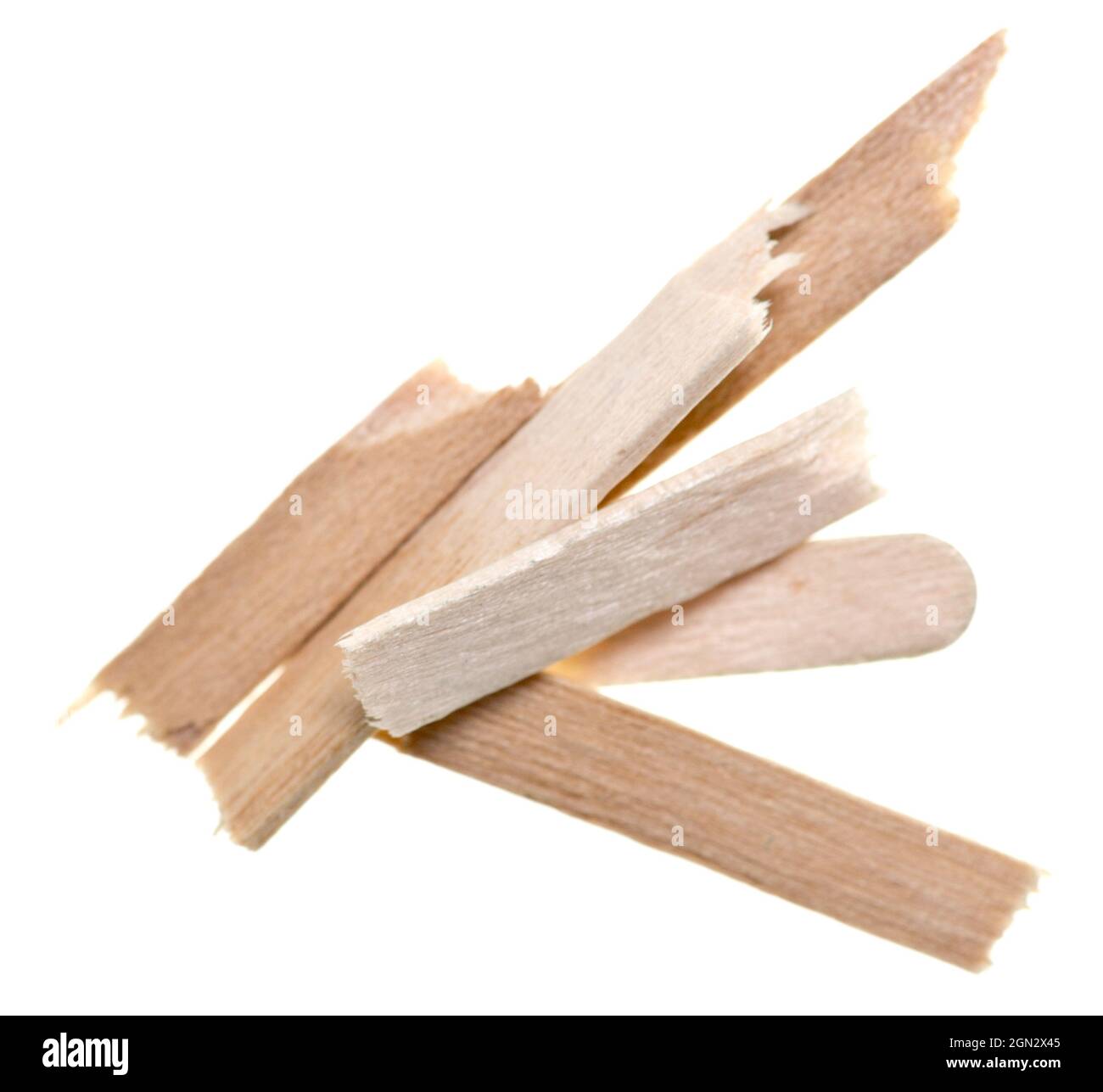 Broken sticks isolated on white background Stock Photo - Alamy