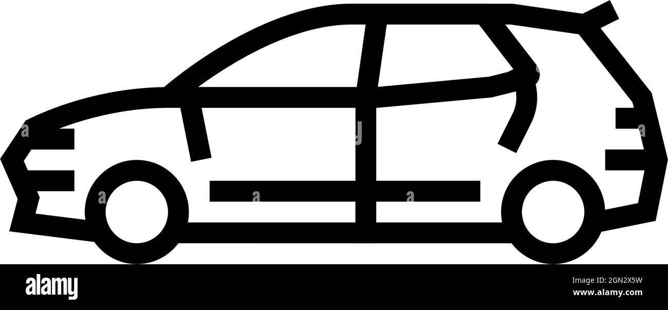 hatchback car line icon vector illustration Stock Vector Image & Art ...