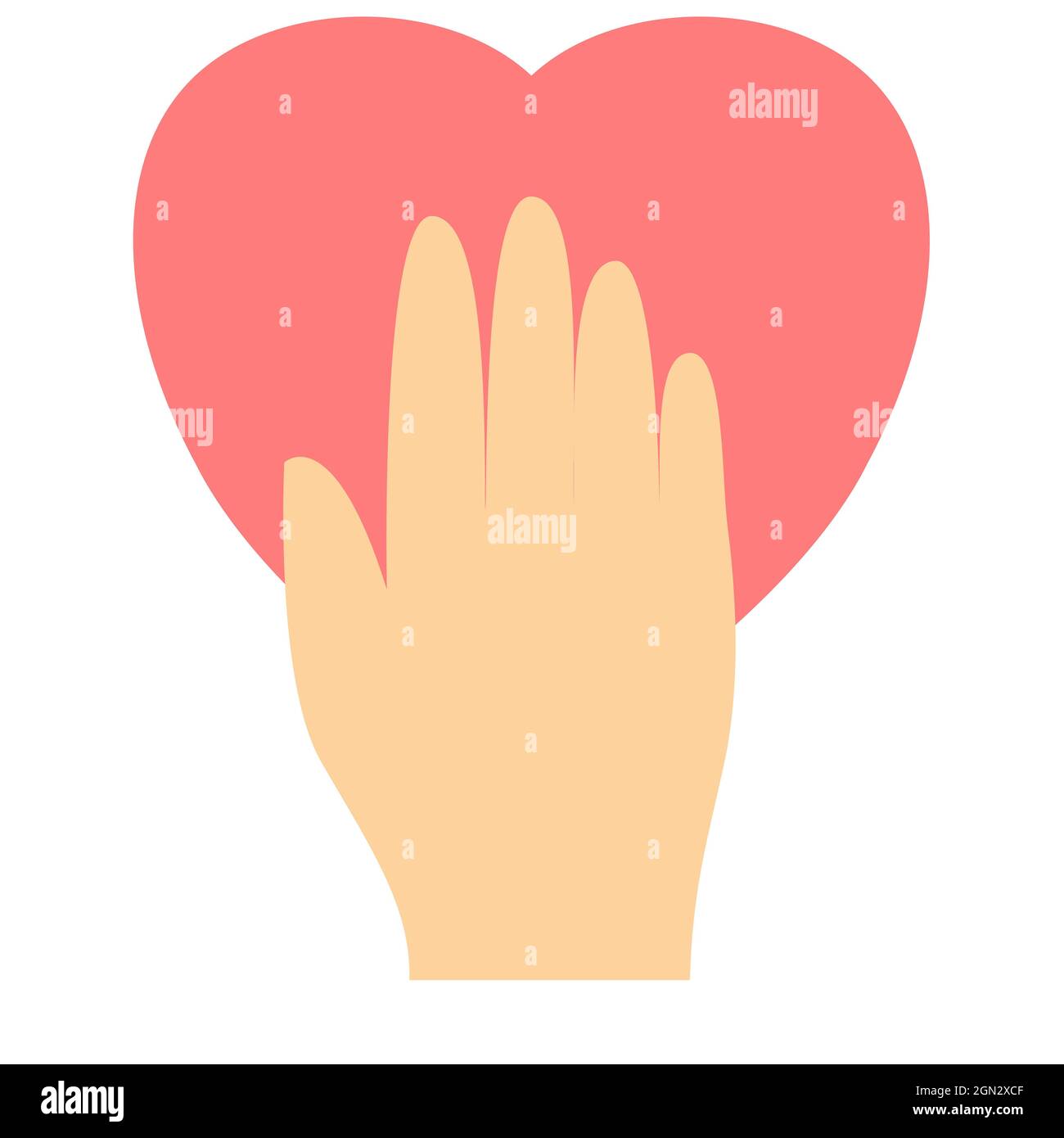 honesty heart hand solidarity single isolated icon with flat style ...